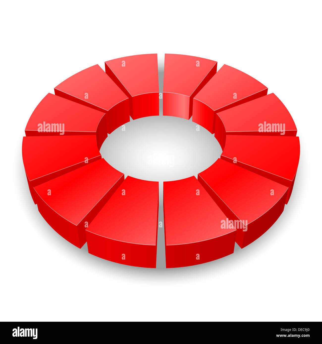 Red circular diagram isolated on white background Stock Photo - Alamy