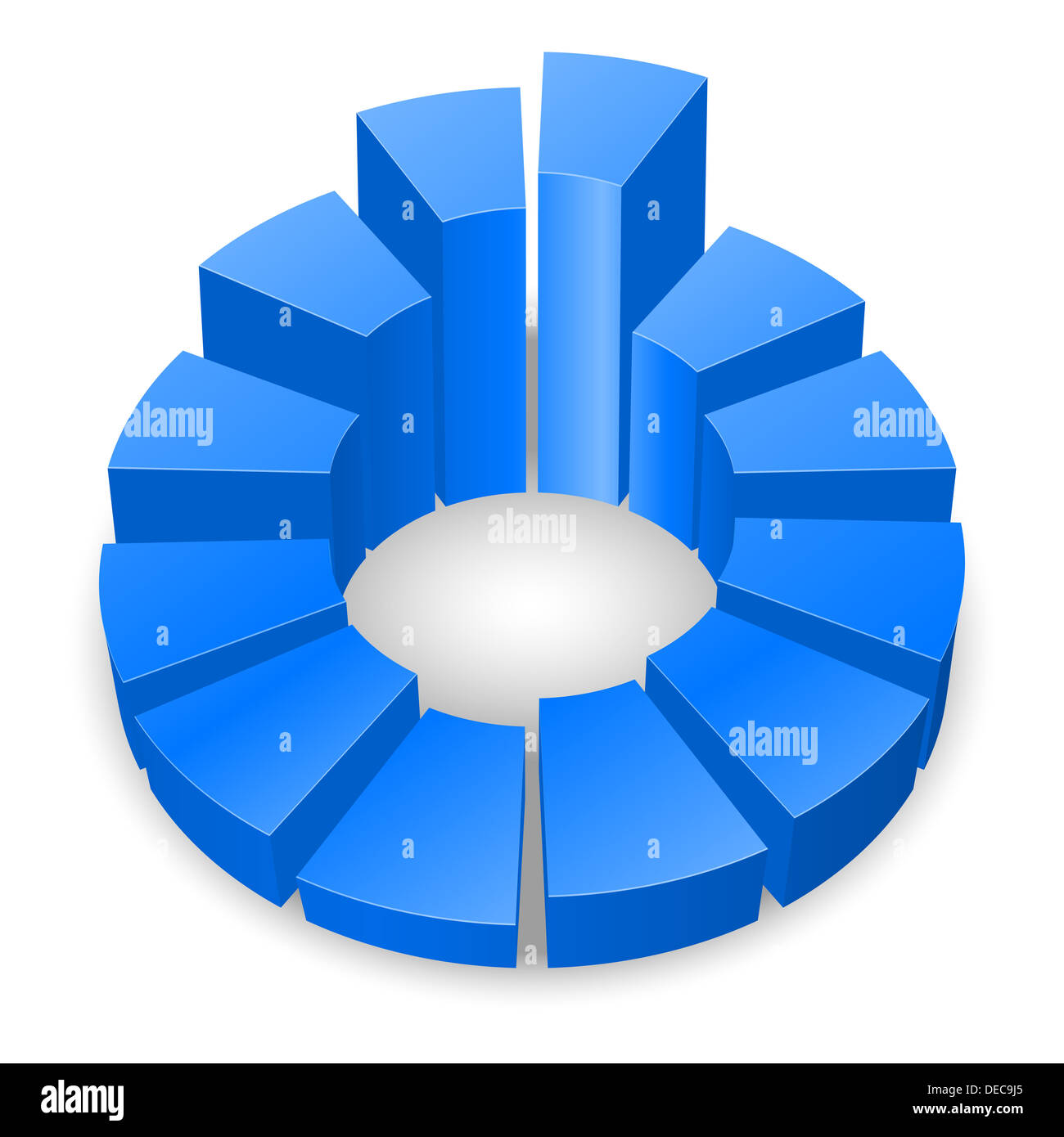 Blue circular diagram isolated on white background Stock Photo - Alamy