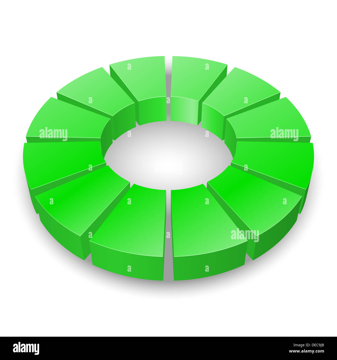 Green circular diagram isolated on white background Stock Photo - Alamy