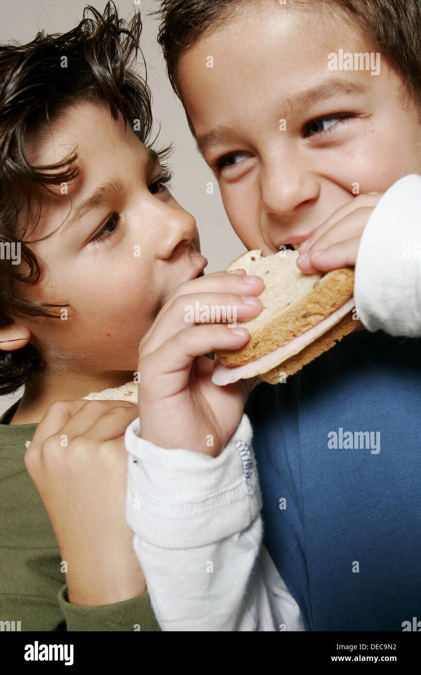 Boy snack ham hi-res stock photography and images - Alamy