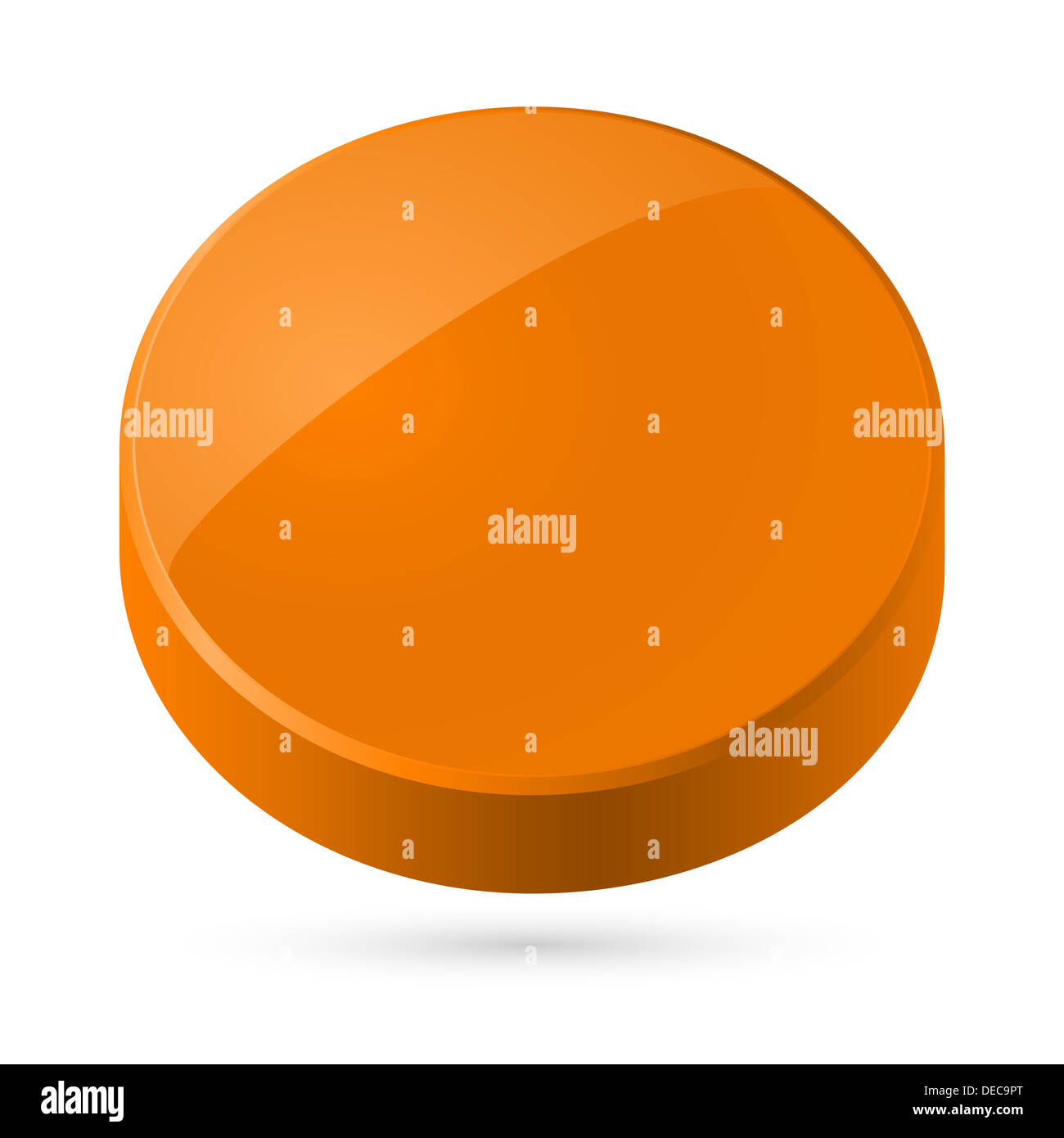 Illustration of orange disk isolated on white background Stock Photo ...