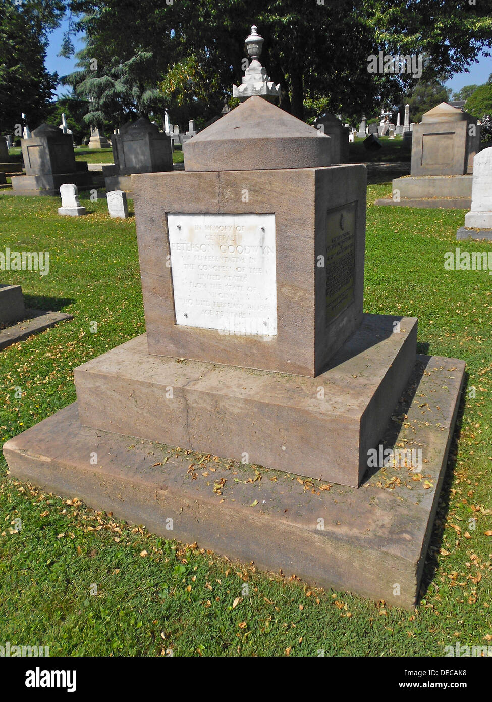 The Latrobe Cenotaph, located in Congressional Cemetery in Washington ...