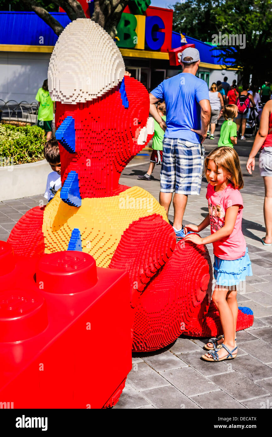 Young girl enjoying a dayout at Legoland theme park, Florida Stock ...