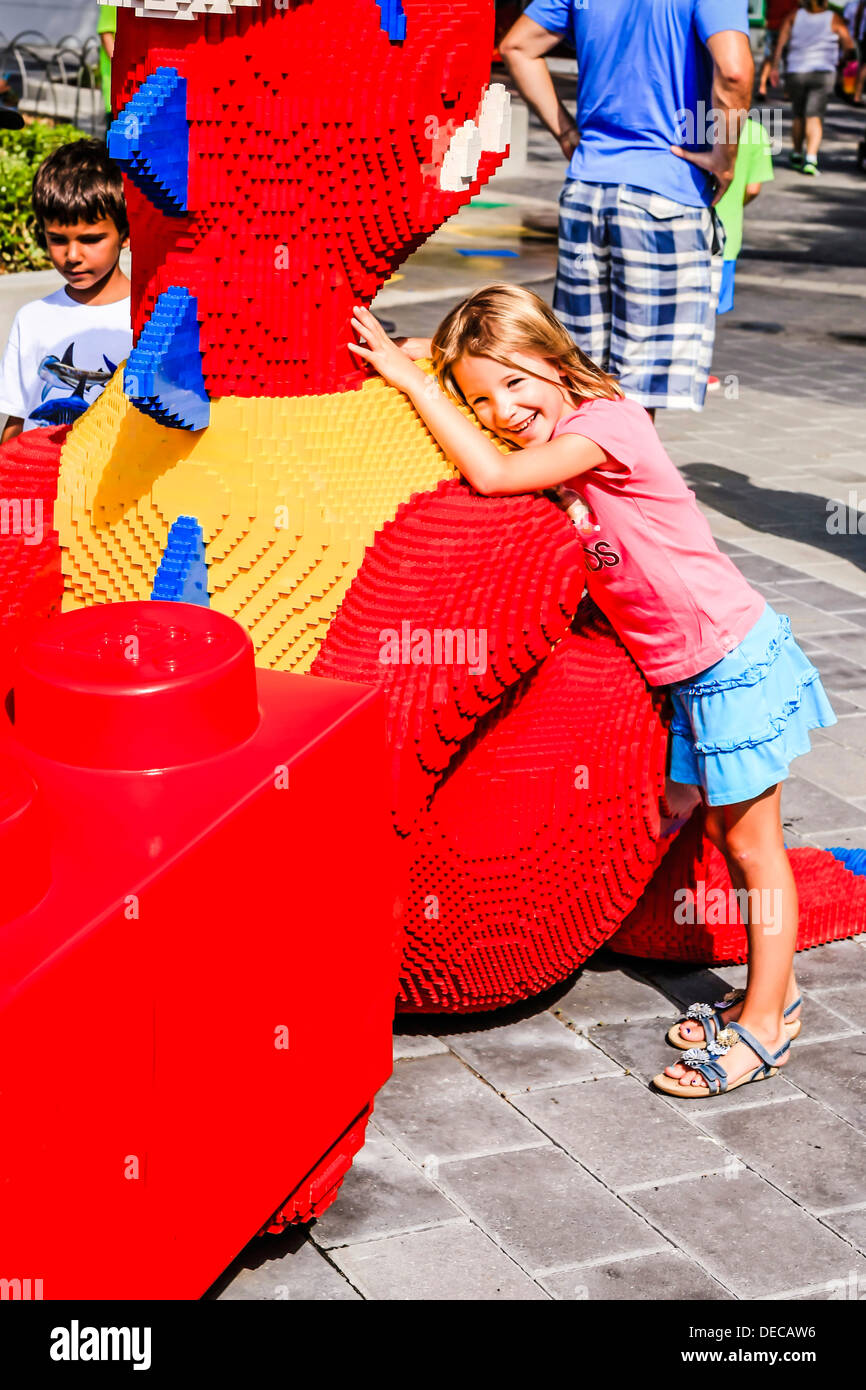 Young girl enjoying a dayout at Legoland theme park, Florida Stock ...