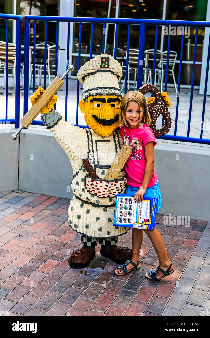 Young girl enjoying a day out at Legoland theme park, Florida Stock ...