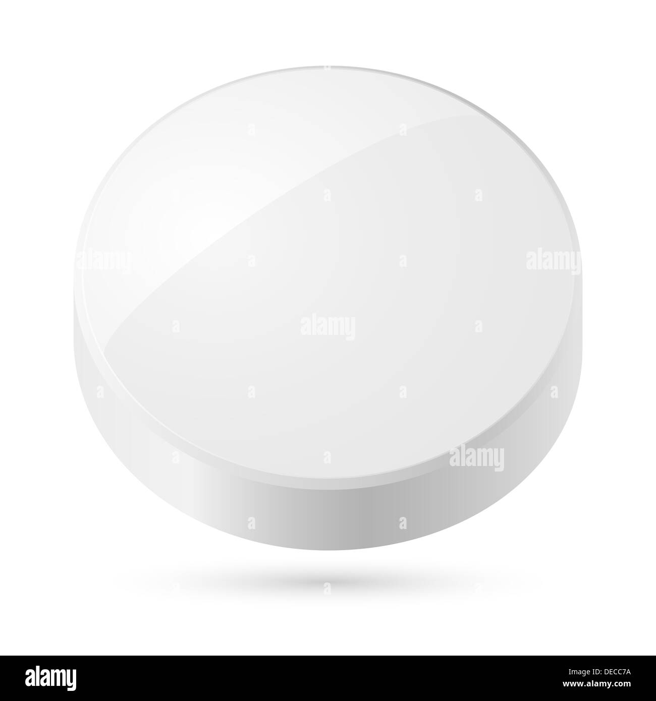 Illustration of white disk isolated on white background Stock Photo - Alamy