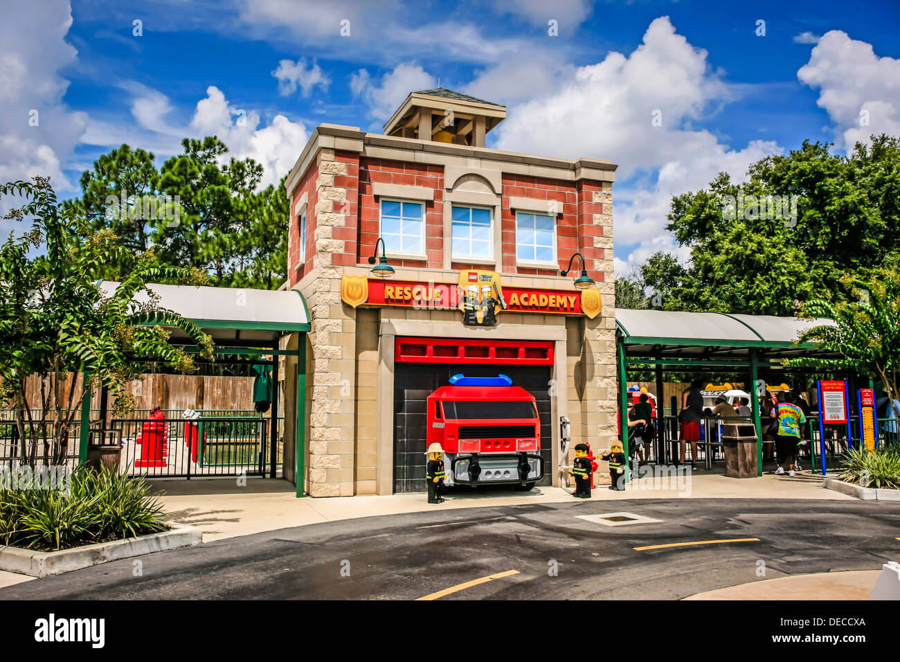 Legoland City Fire Station Theme Park Florida Stock Photo - Alamy