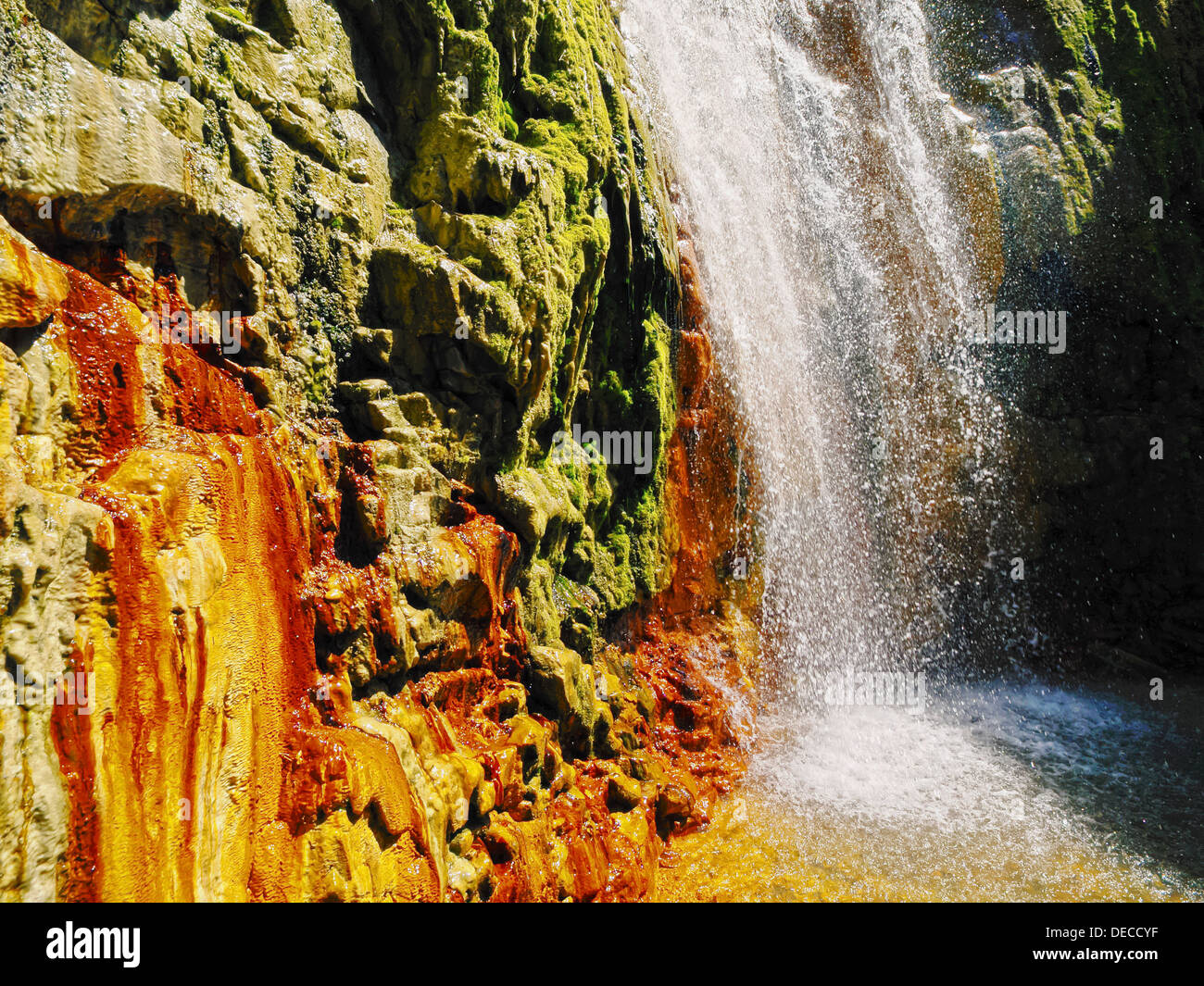 Cascada de los Colores in Caldera de Taburiente National Park on la ...