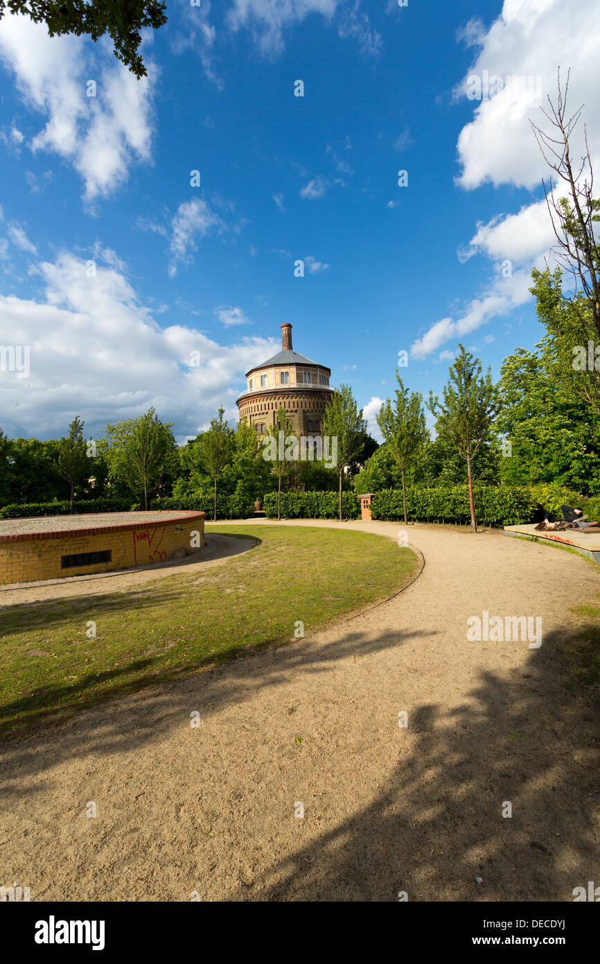 Building on the Water Tower Square in Prenzlauer Berg in Berlin Stock ...