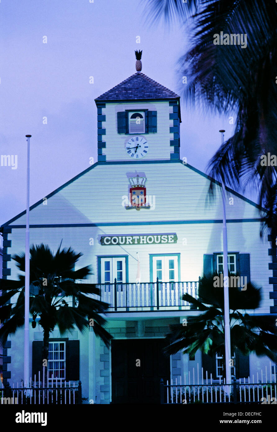 Caribbean st maarten philipsburg courthouse hi-res stock photography ...
