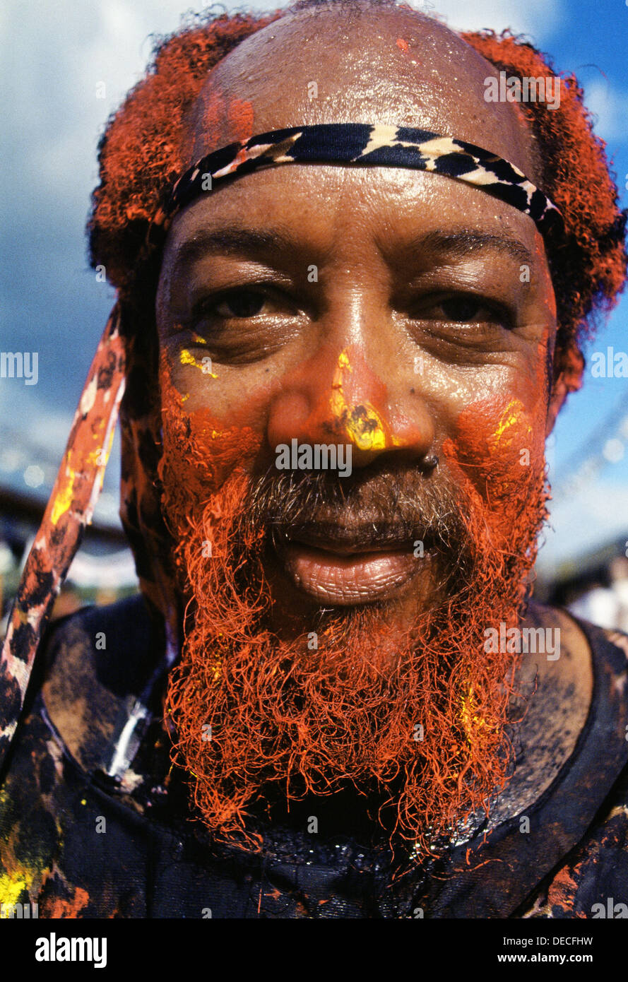 People in costume, Trinidad Carnival, Queens Park Savannah, Port of ...