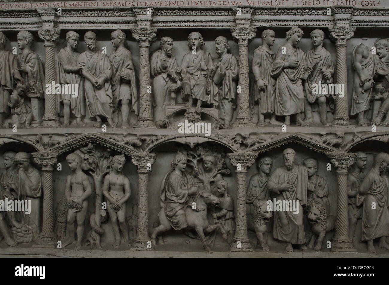 Cast of the Sarcophagus of Junius Bassus. 359 AD. Carrara Marble. Found ...