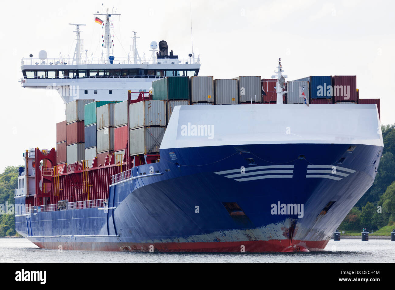 Container ship on the kiel canal hi-res stock photography and images ...