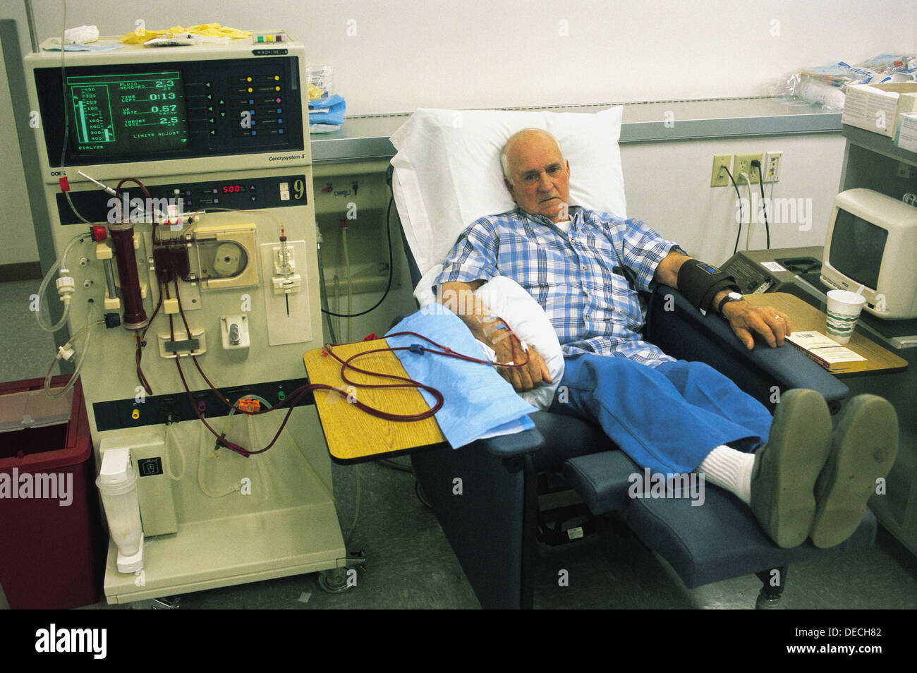Dialysis Patient Connected Dialysis Machine High Resolution Stock ...