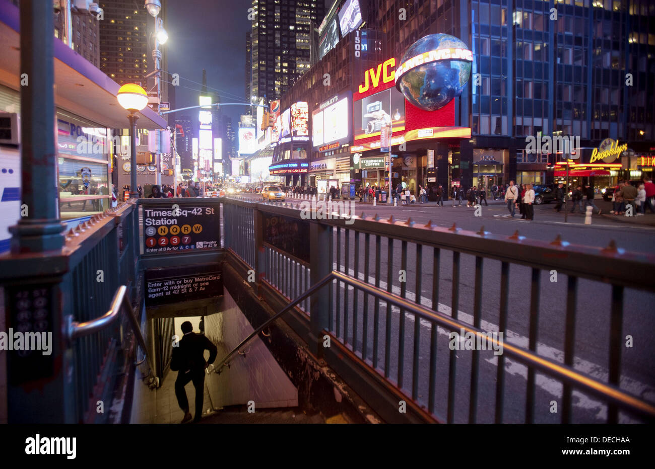 Times square subway entrance hi-res stock photography and images - Alamy