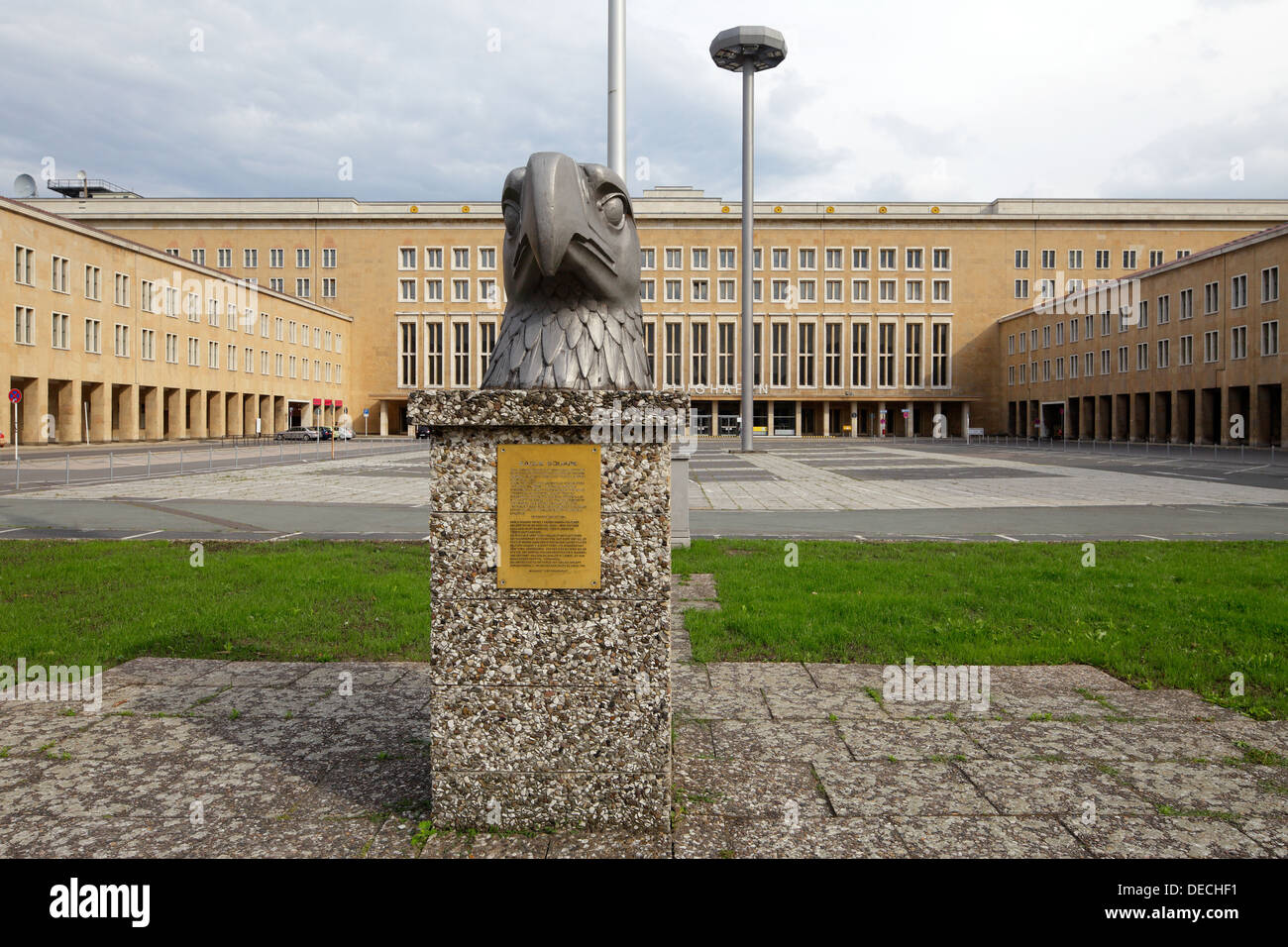 Berlin, Germany, the eagle head EAGLE SQUARE at Tempelhof Airport Stock ...