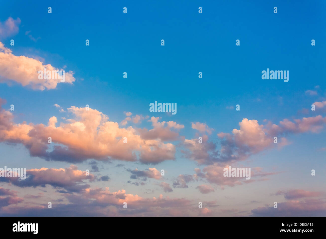 Bright Blue Color Sunset Sky Stock Photo - Alamy