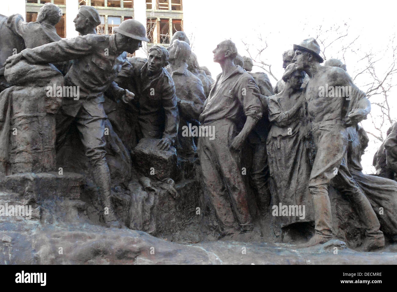 The statue 'Wars of America' by Gutzon Borglum stands in Military Park ...
