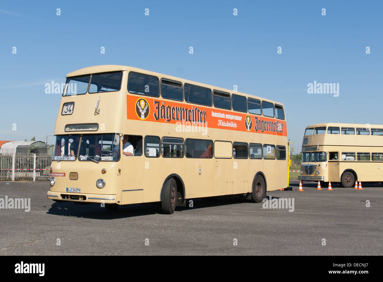 A Vintage double decker bus in Berlin Stock Photo - Alamy