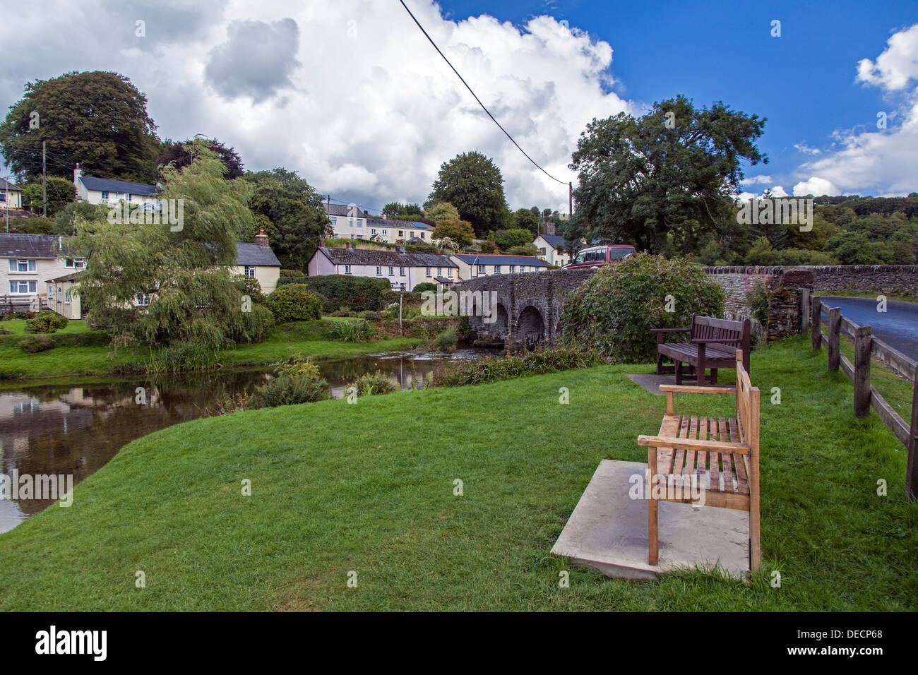 Bridge across River Barle in Withypool Stock Photo - Alamy
