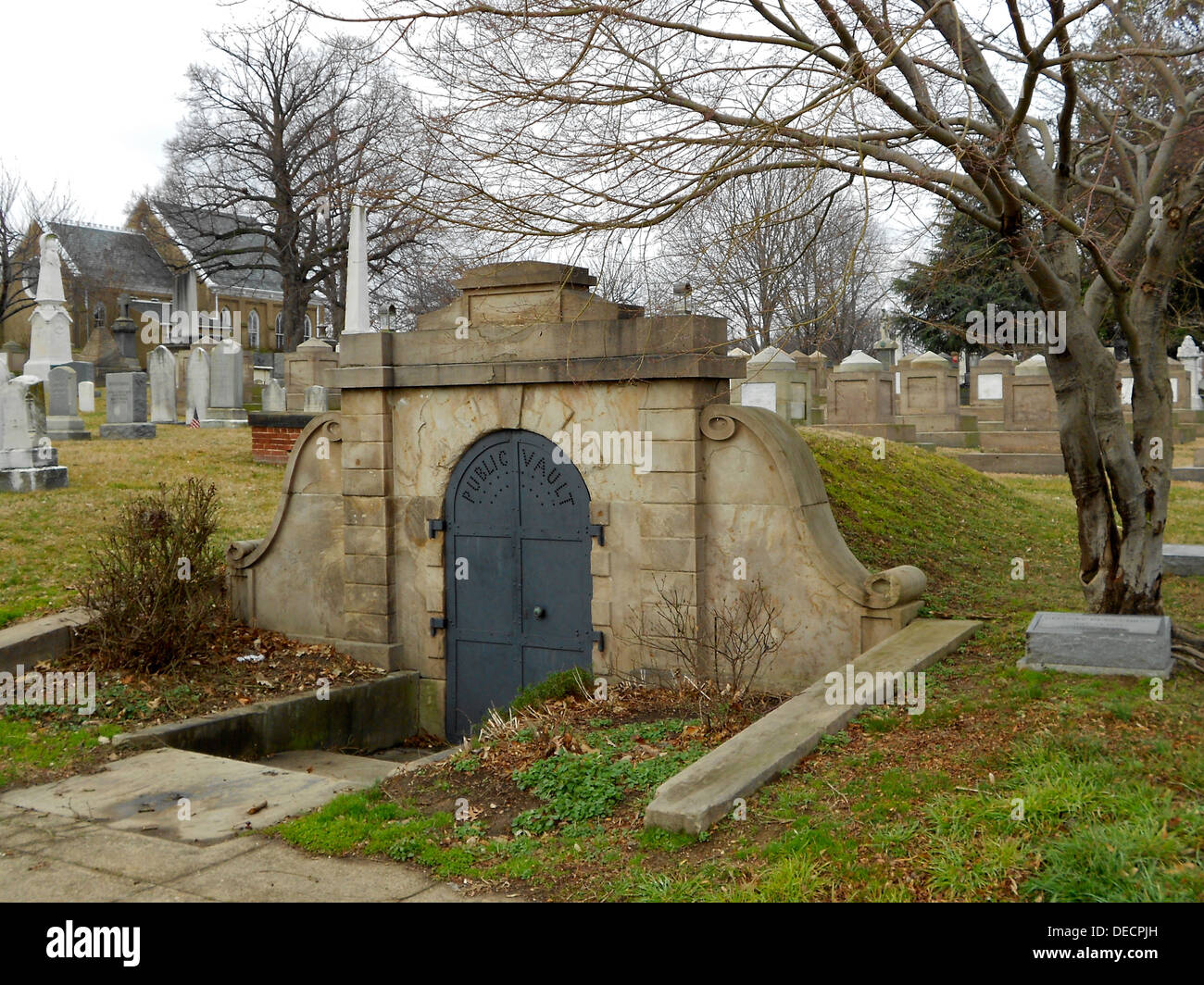 A historical grave site in the Congressional Cemetery, Washington, DC ...
