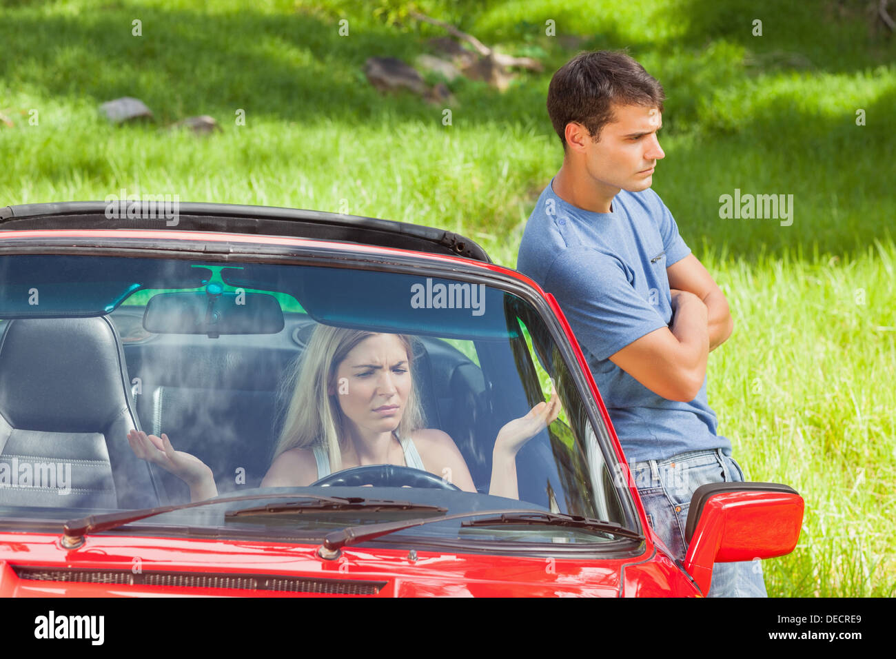 Young couple having a dispute Stock Photo - Alamy