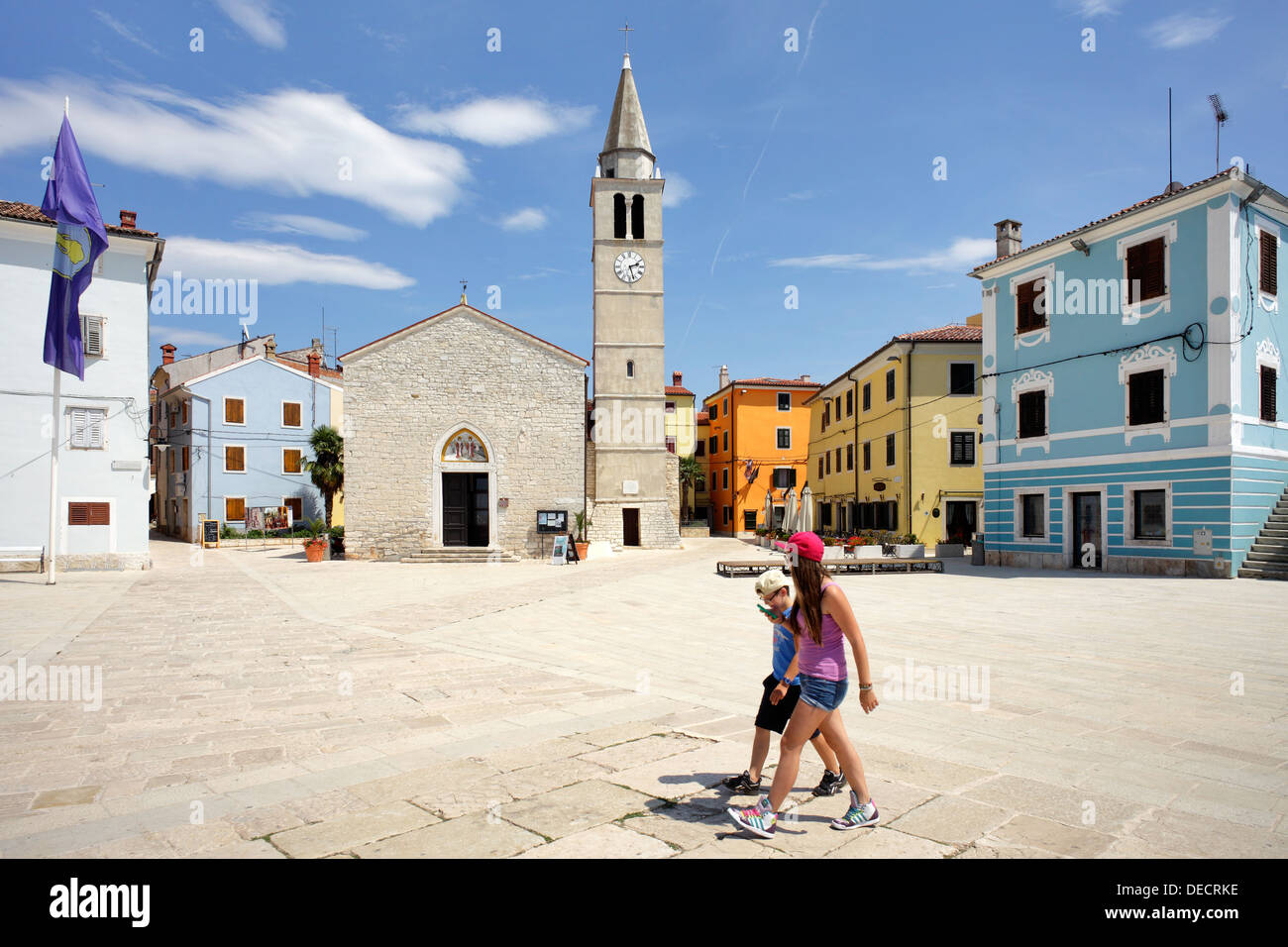 Fazana, Croatia, passersby in the center of Fazana Stock Photo - Alamy