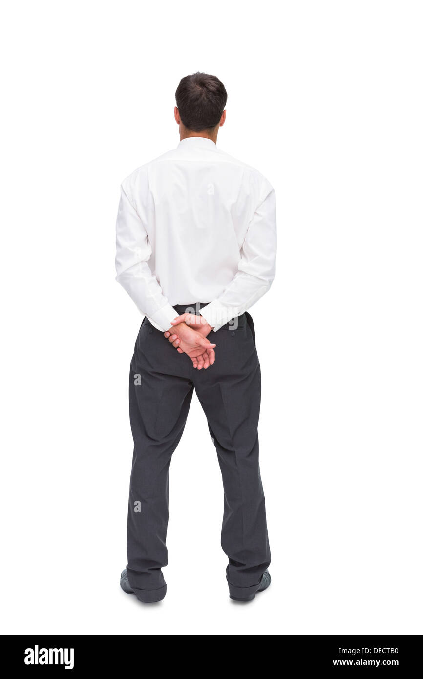 Businessman turning his back to camera Stock Photo - Alamy