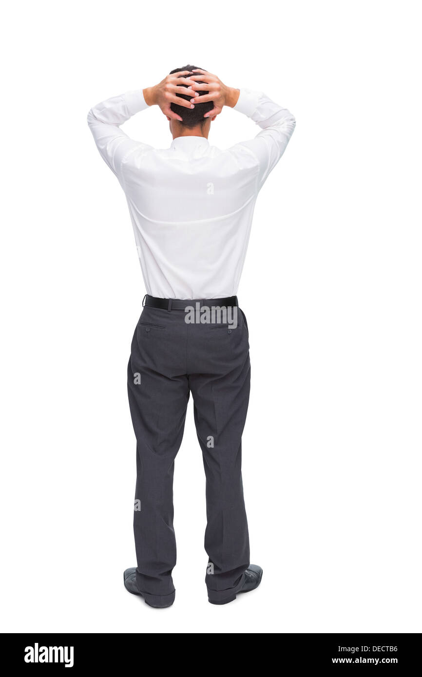 Businessman back of head hi-res stock photography and images - Alamy