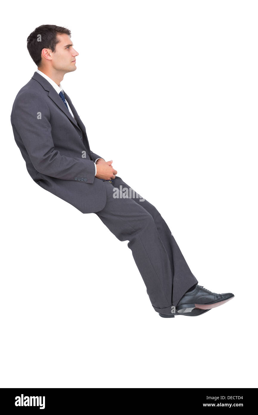 Businessman grey suit sitting hi-res stock photography and images - Alamy