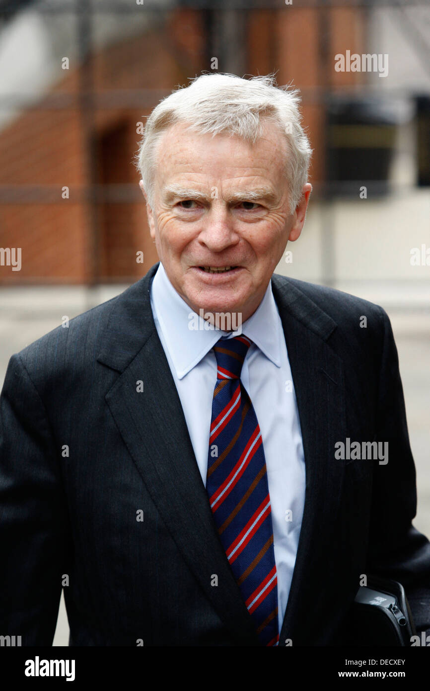 Max Mosley arrives at the High Court in London, Britain, 18 July 2012 ...