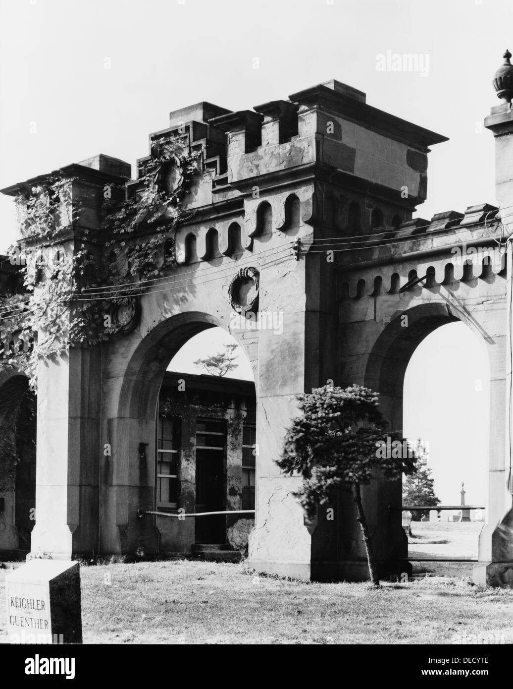 The Mount Moriah Cemetery Gate, designed by Stephen Decatur Button and ...