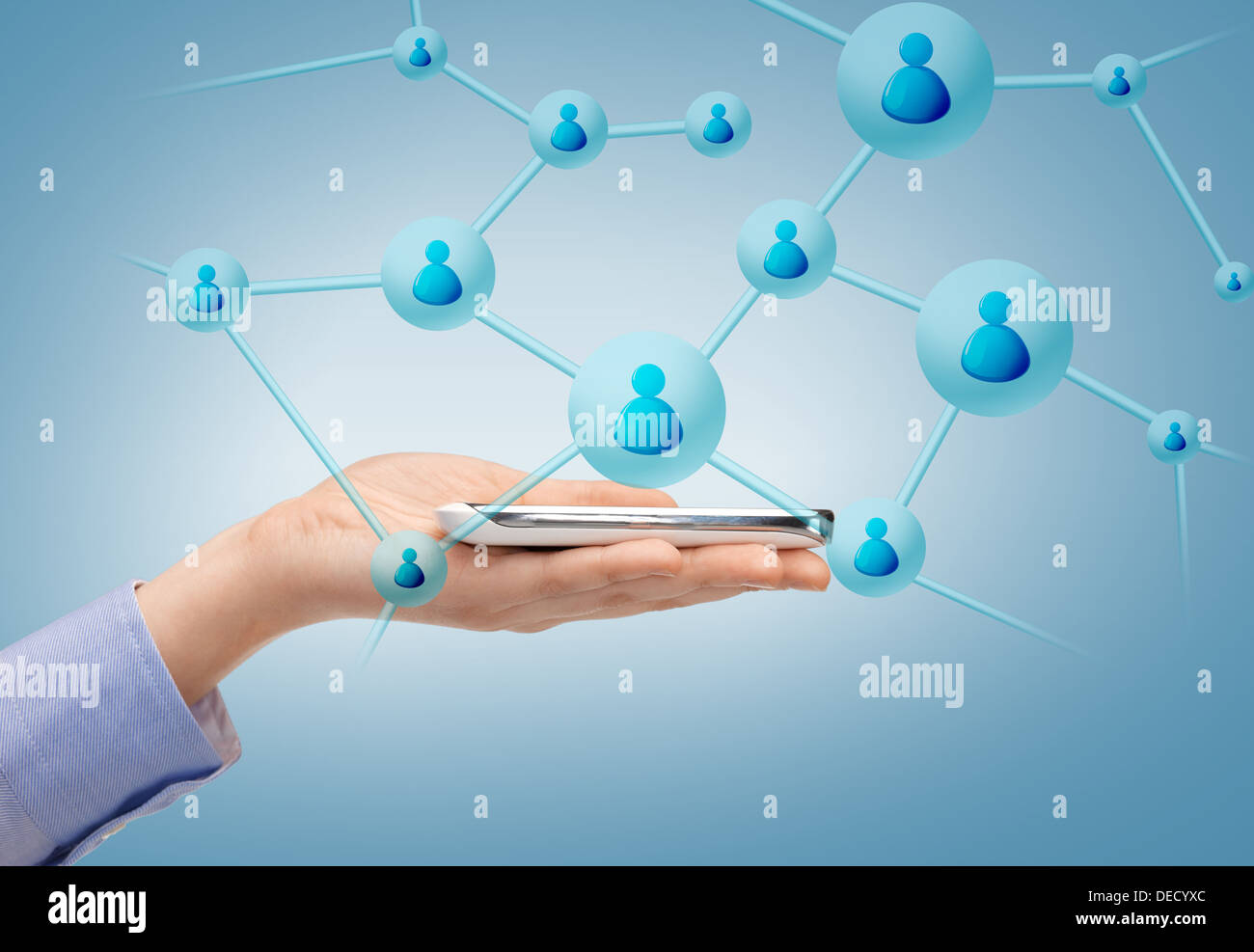 Smartphone world map contacts hi-res stock photography and images - Alamy