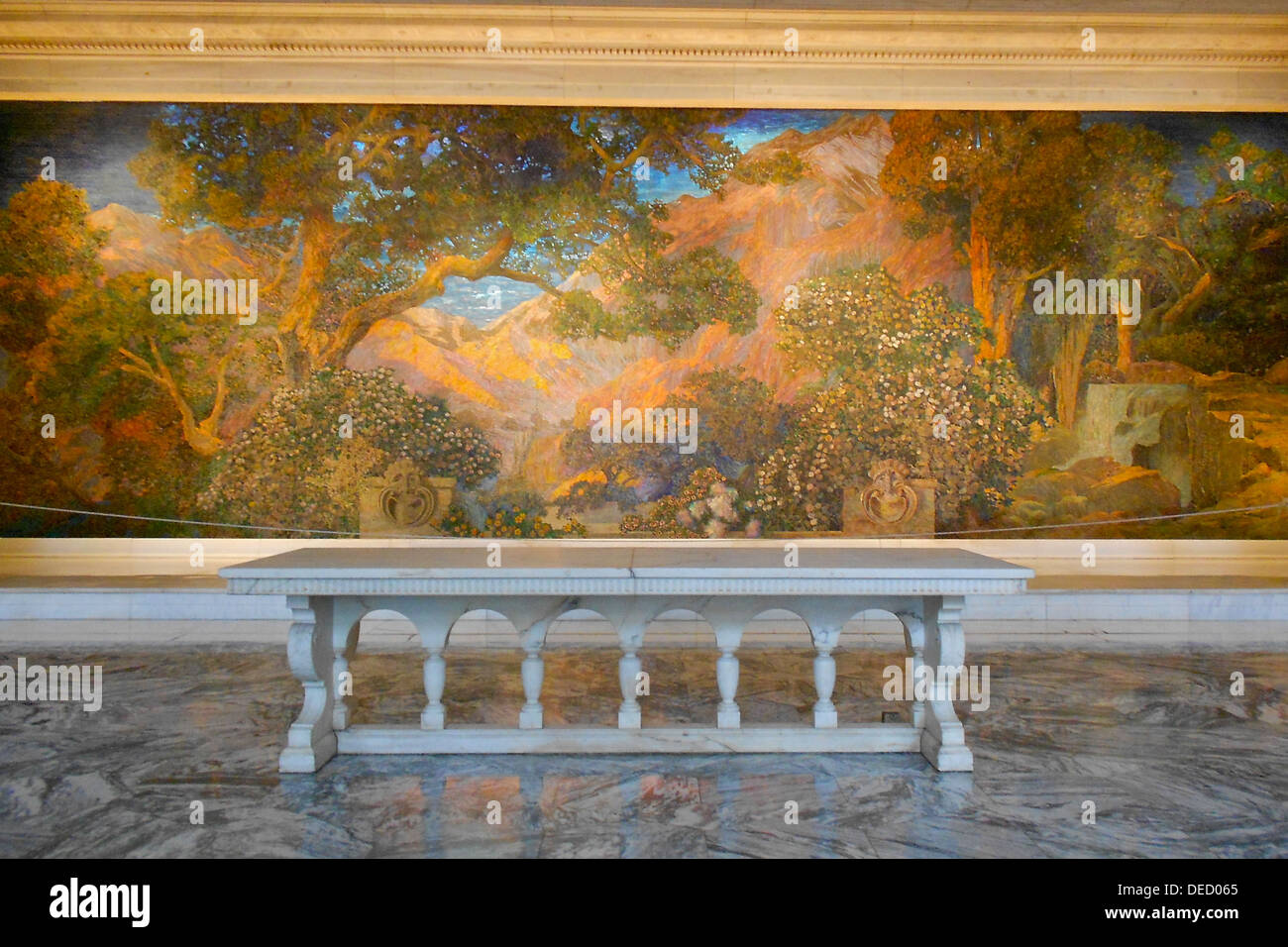 Maxfield Parrish's 'Dream Garden,' a stained glass mural created by ...