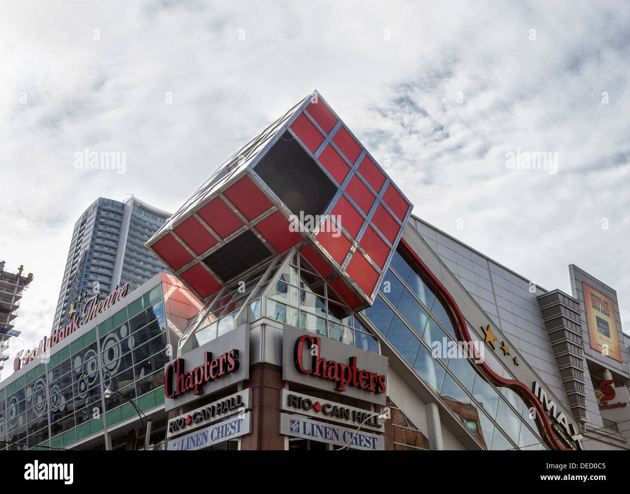 Cube on top of the entertainment centre which theatre, cinemas and ...