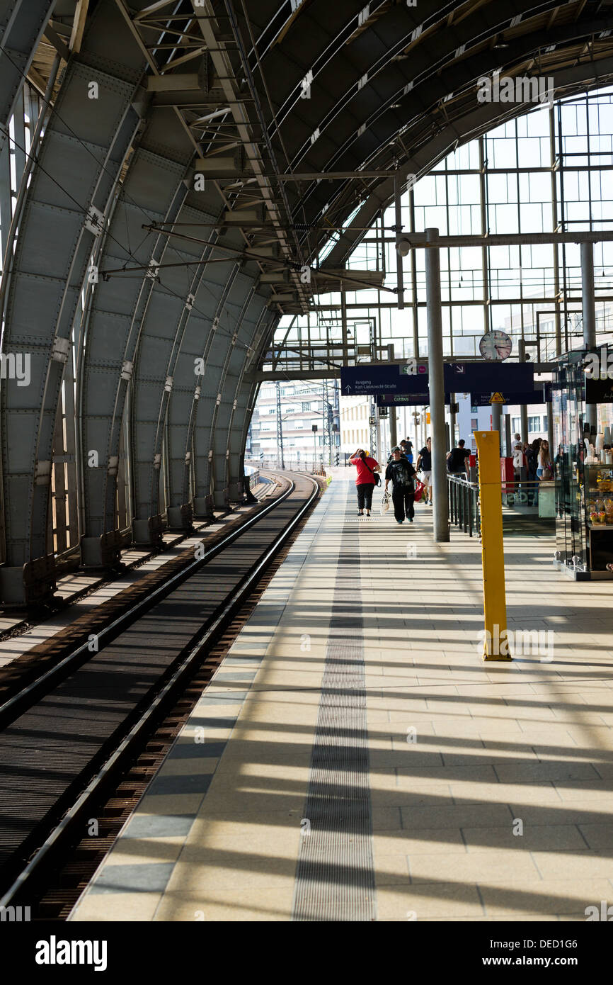 Platform on the Railway Station ALexanderplatz in Berlin Stock Photo ...