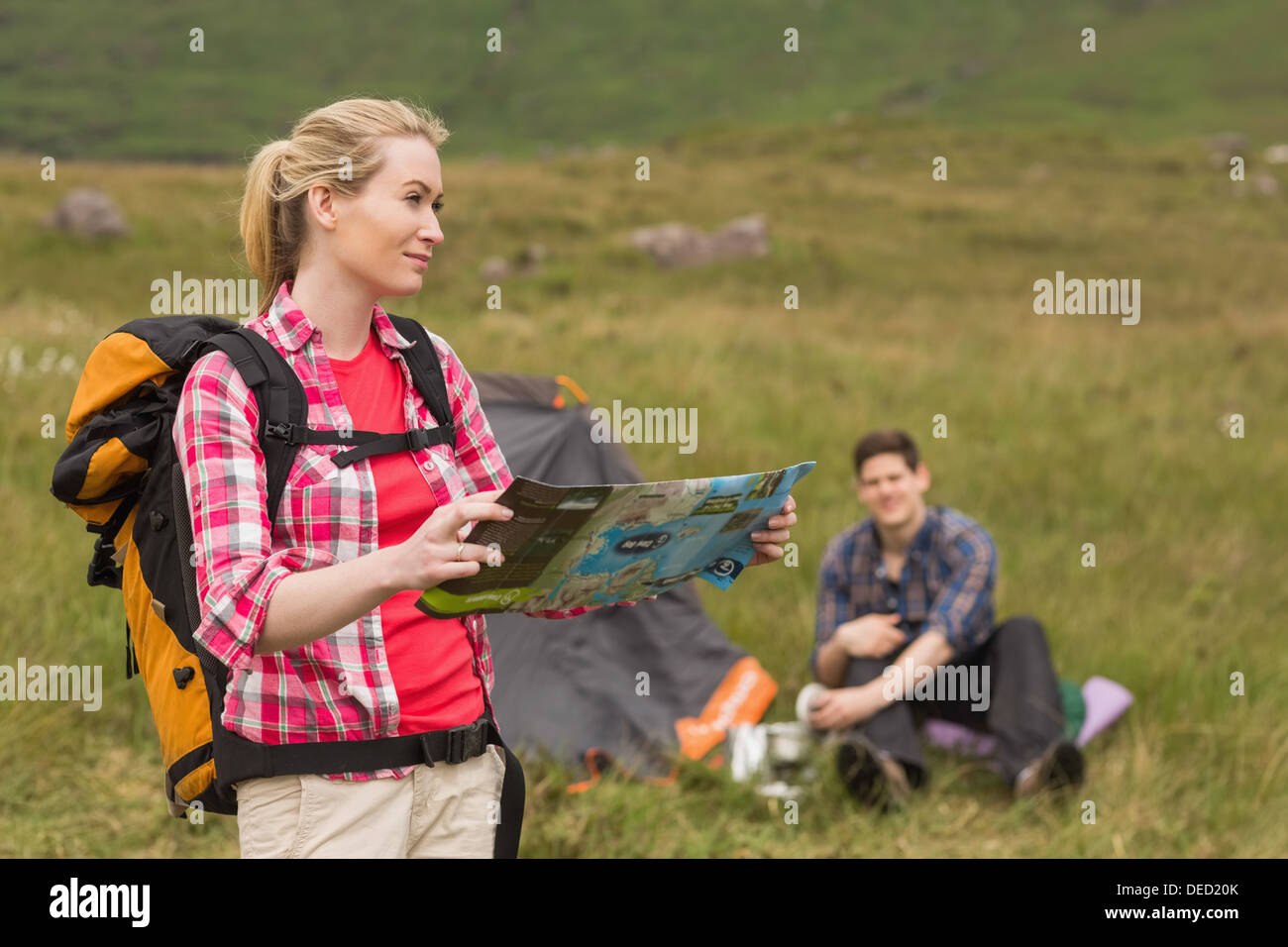 Backpack map tent hi-res stock photography and images - Alamy