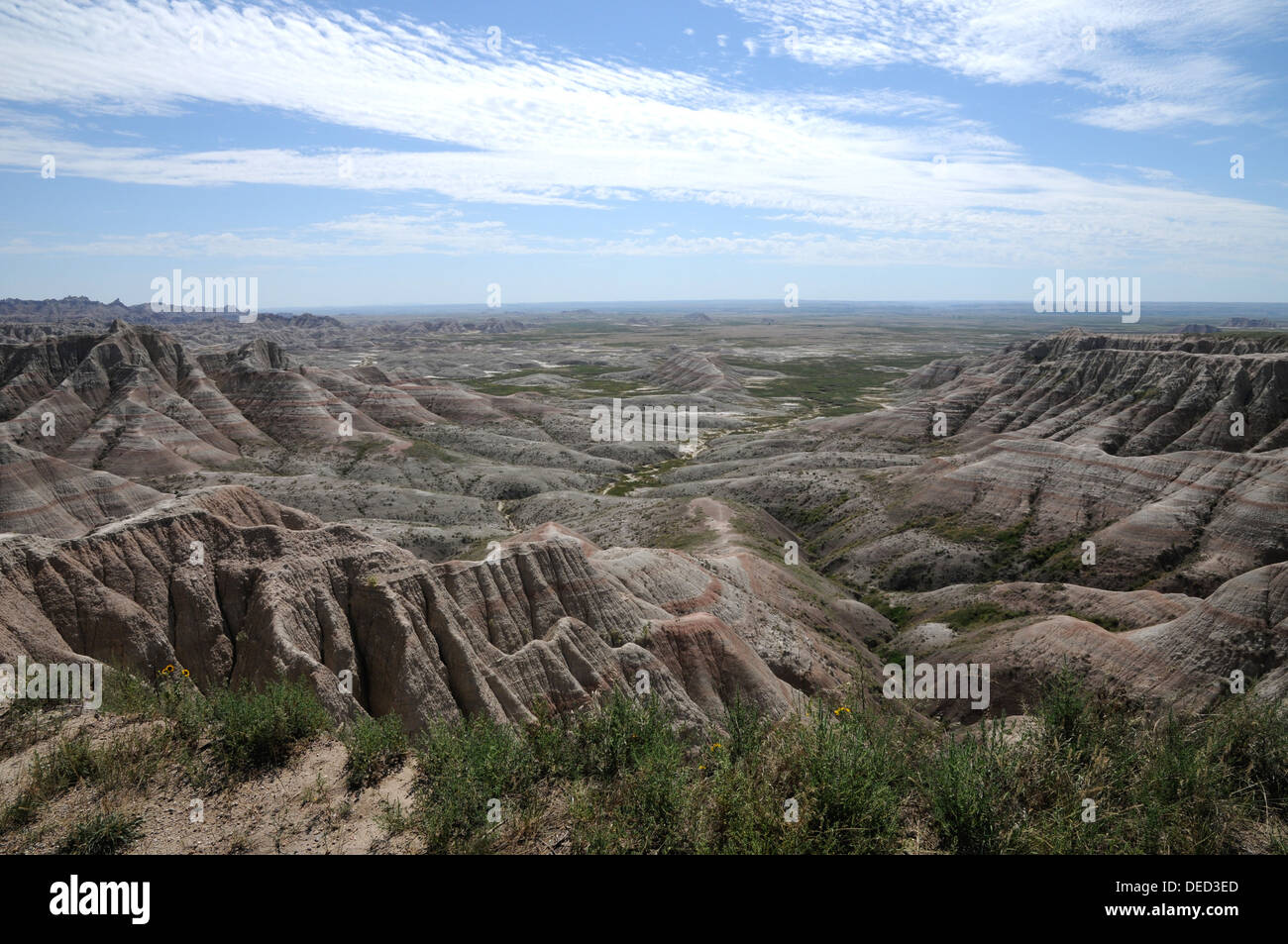Badlands National Park, South Dakota, view from Badlands Loop Road ...