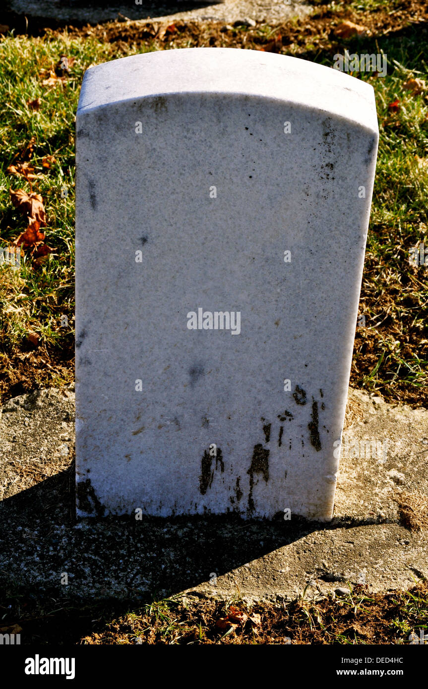 Cemetery Grave Marker Stock Photo - Alamy
