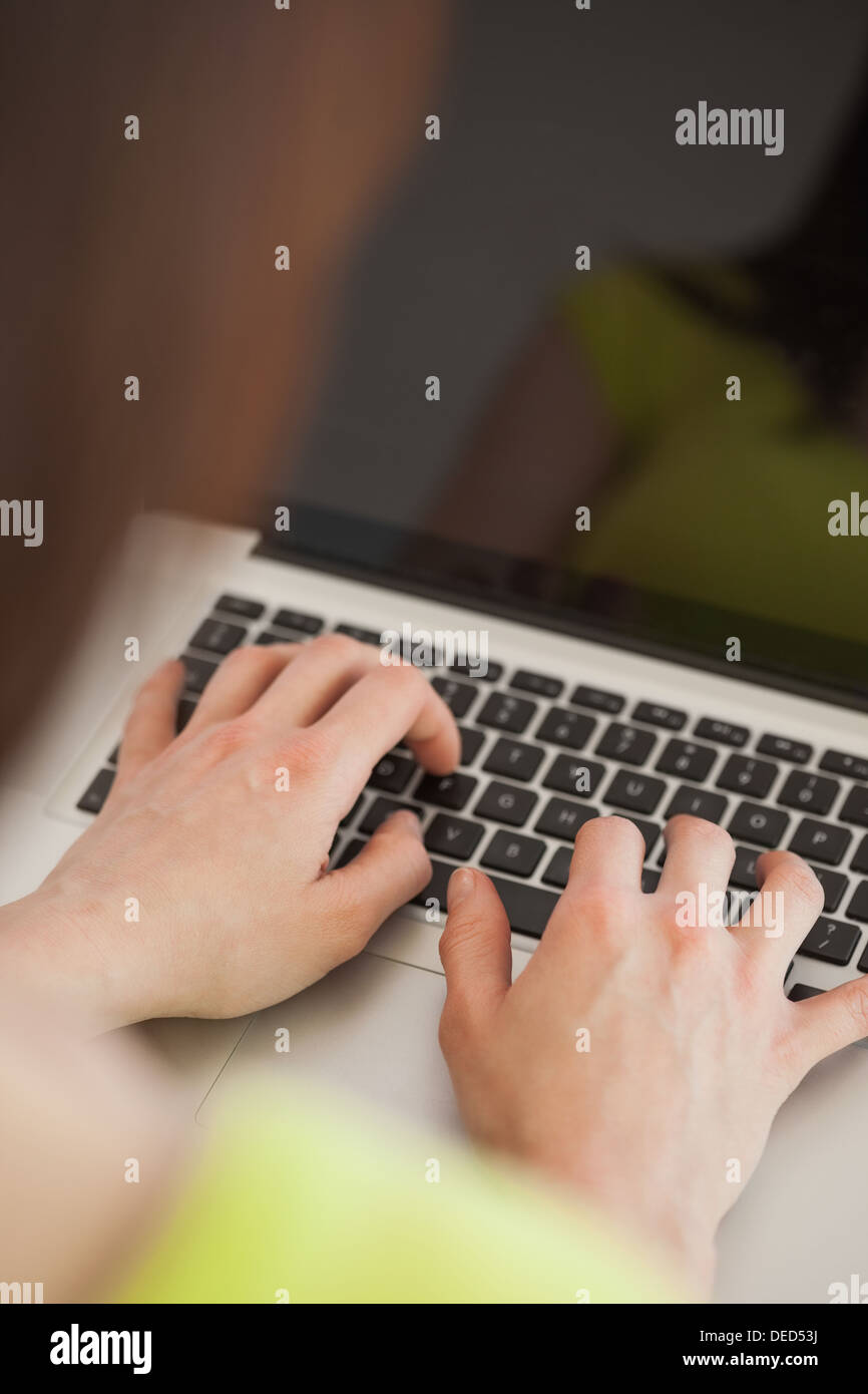 Girl typing hi-res stock photography and images - Alamy