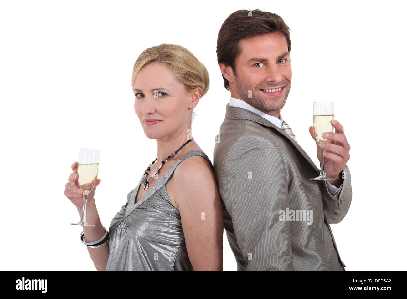 Couple drinking champagne Stock Photo - Alamy
