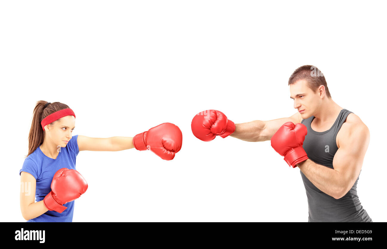 Boxing during Cut Out Stock Images & Pictures - Alamy