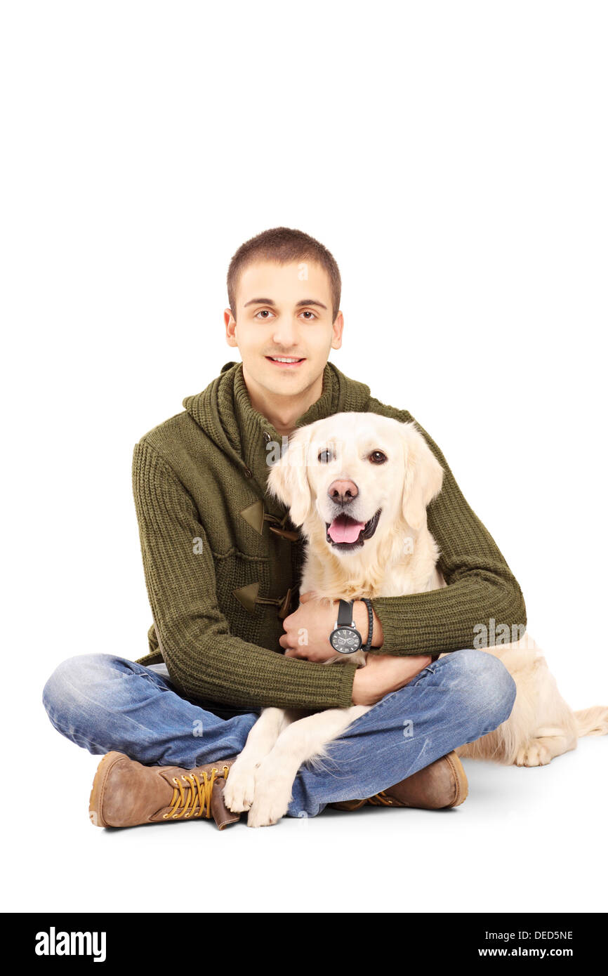 Young man pet Cut Out Stock Images & Pictures - Alamy