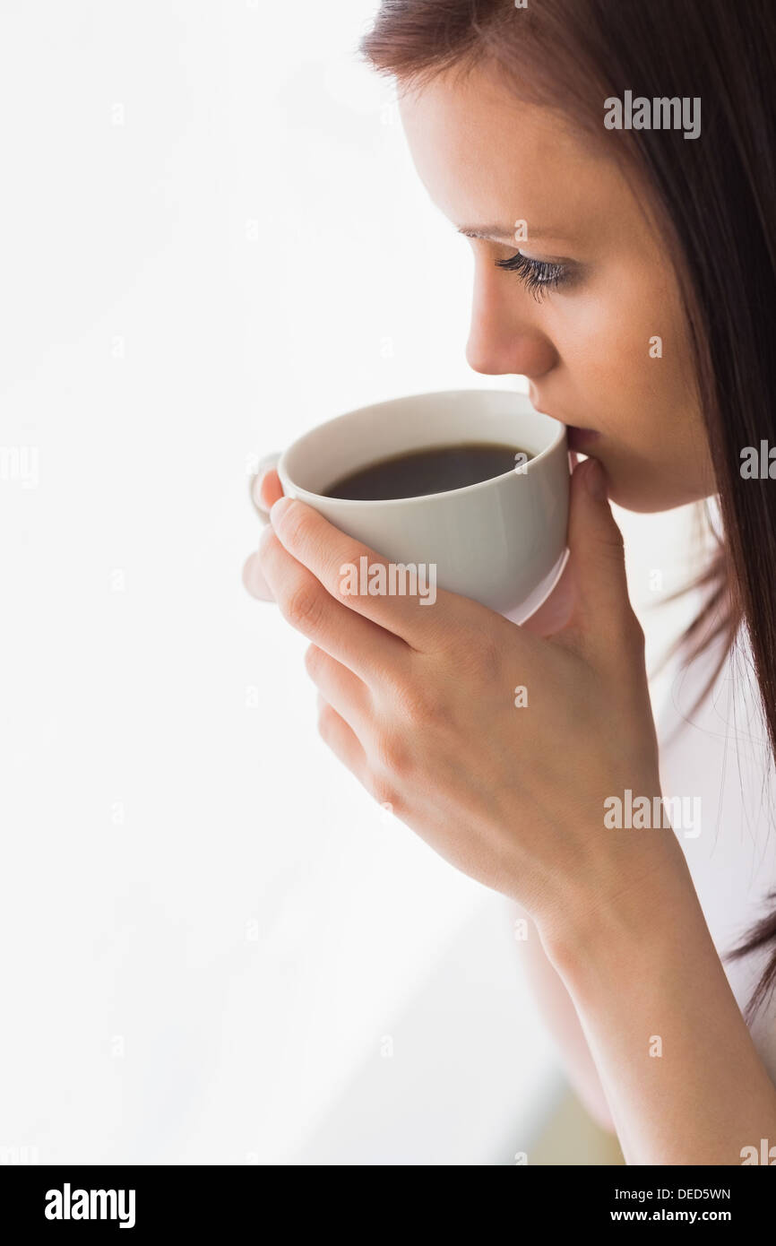 Young teen relaxing cup coffee hi-res stock photography and images - Alamy