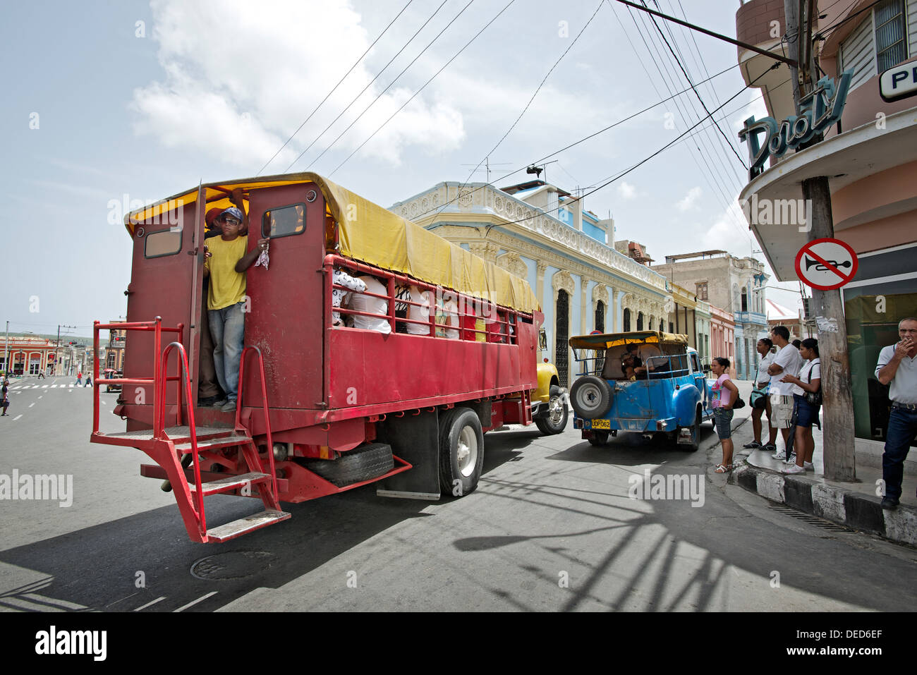 Santiago de Cuba, Cuba, a fully loaded, Private Truck Bus Stock Photo ...