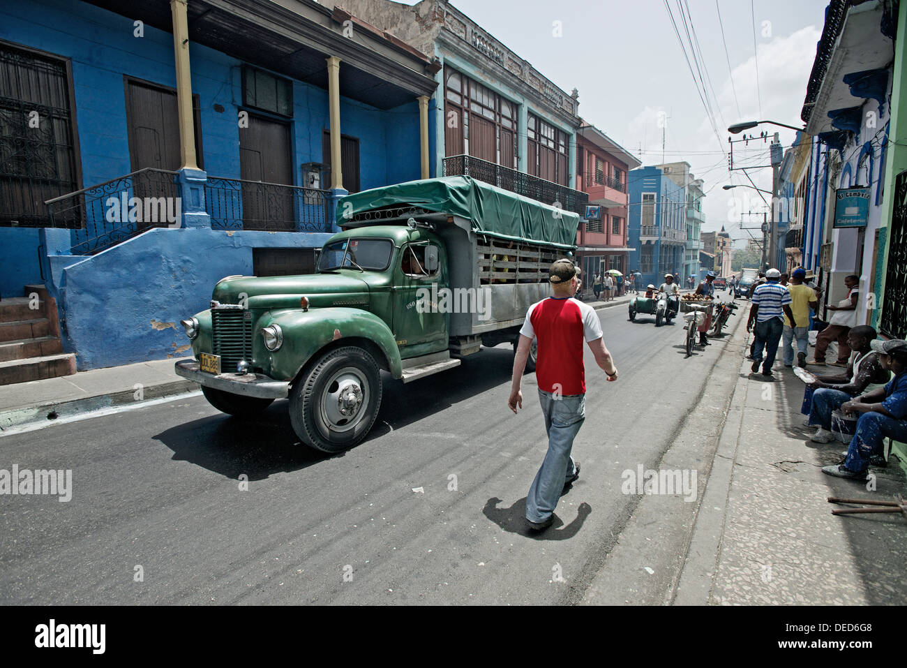 Santiago de Cuba, Cuba, a fully loaded, Private Truck Bus Stock Photo ...