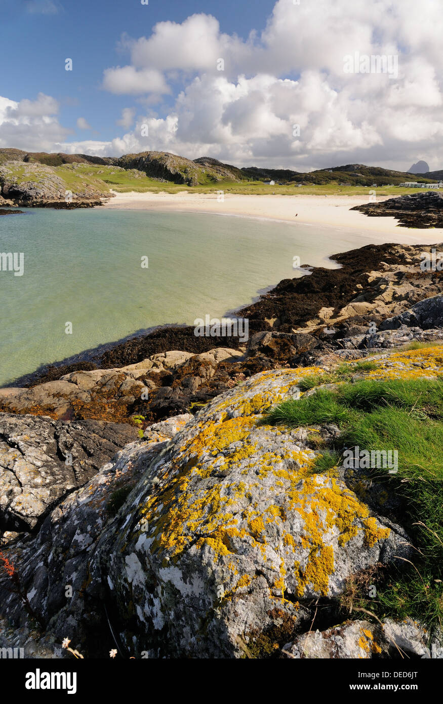 Rocky shoreline at Achmelvich Bay, Assynt, Sutherland, North West ...