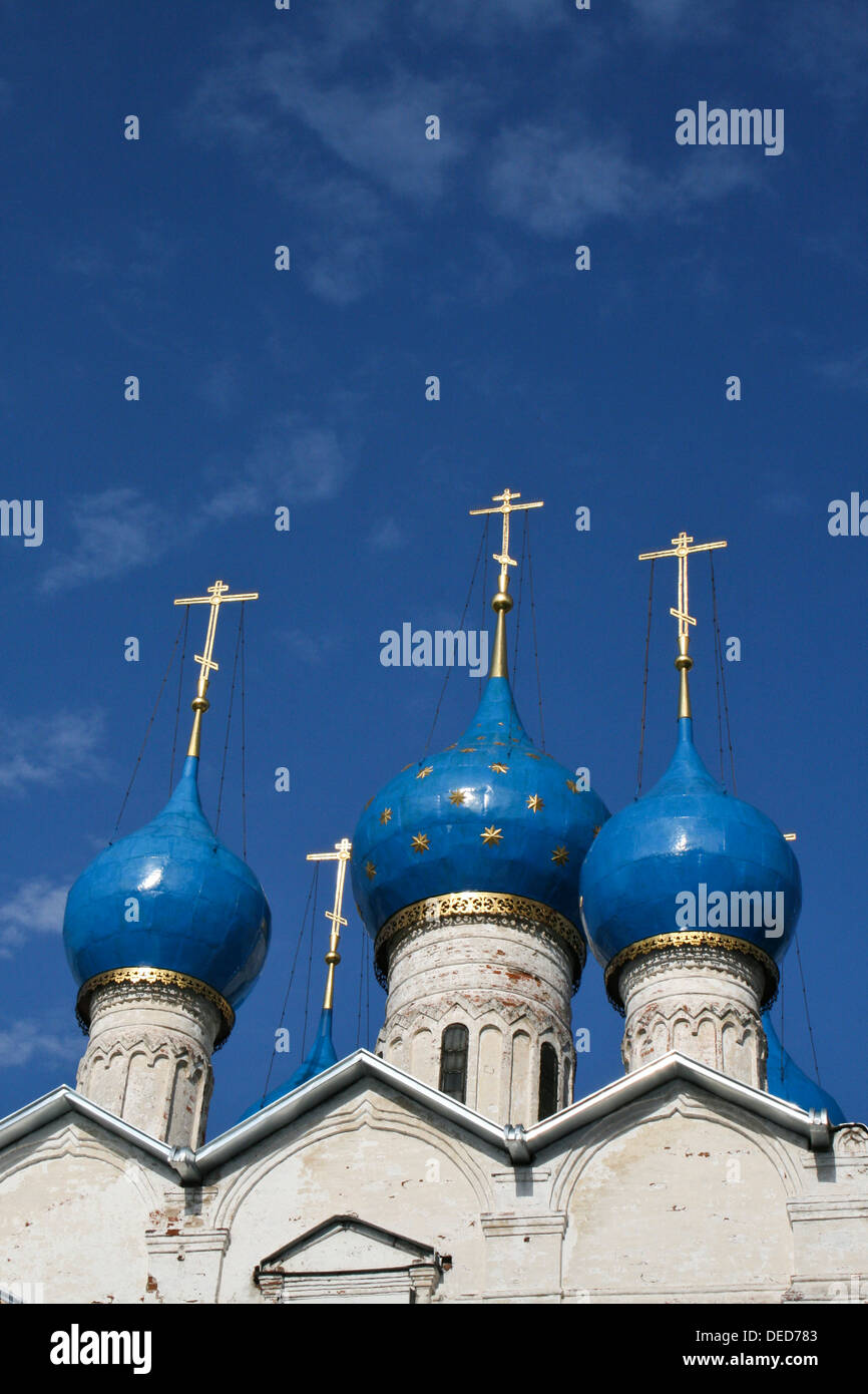 A blue-domed monastery at Rostov Velikiy, Russia Stock Photo - Alamy