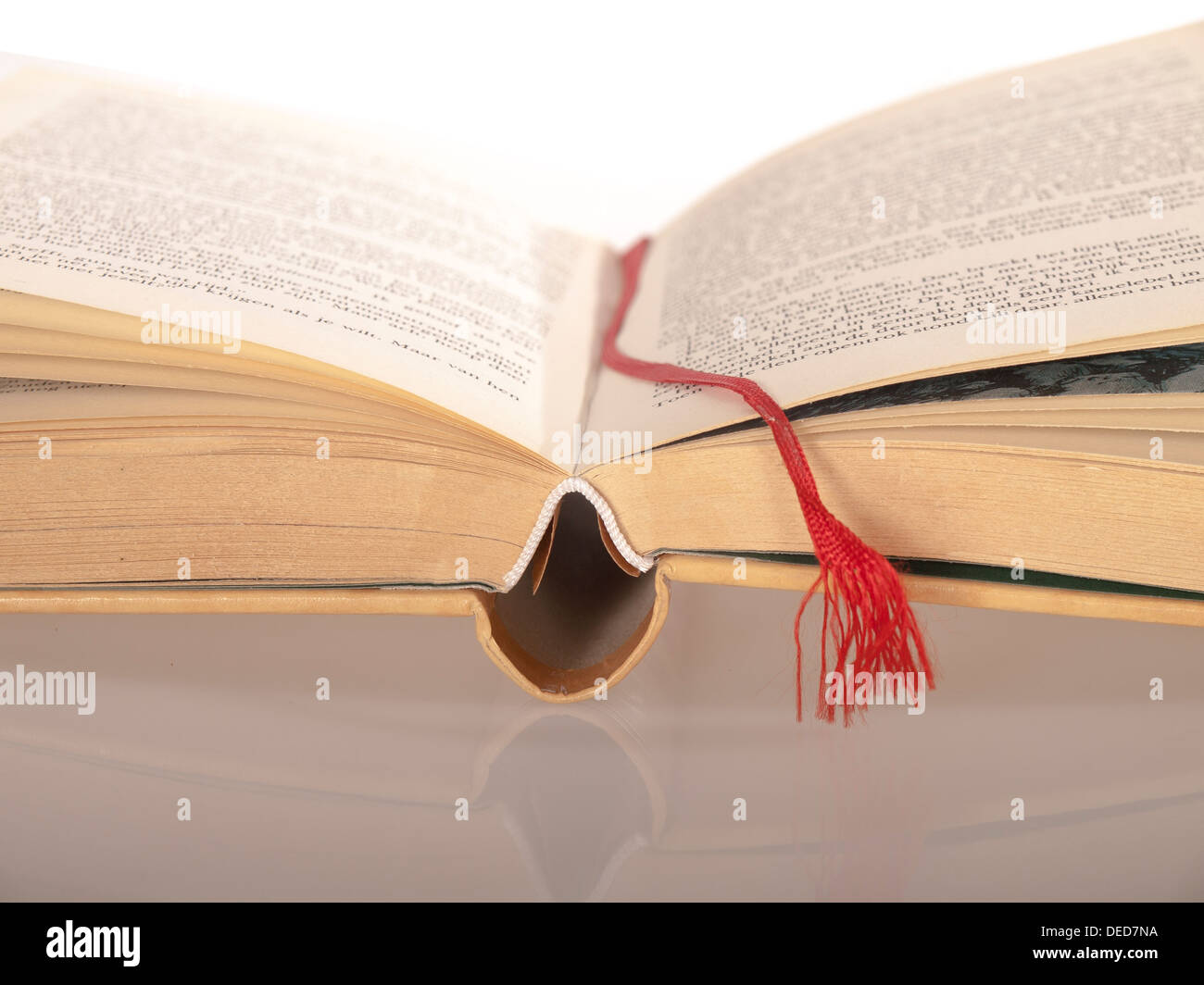 open page book on a white background Stock Photo - Alamy