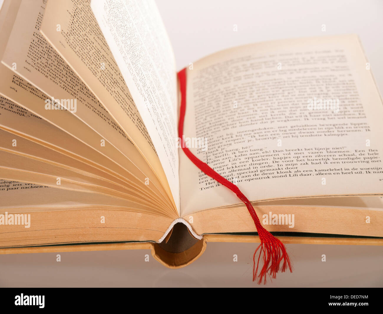 open page book on a white background Stock Photo - Alamy